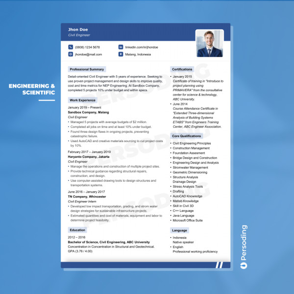 Buat HRD tertarik dengan desain CV yang menarik (fresh graduate dan ...